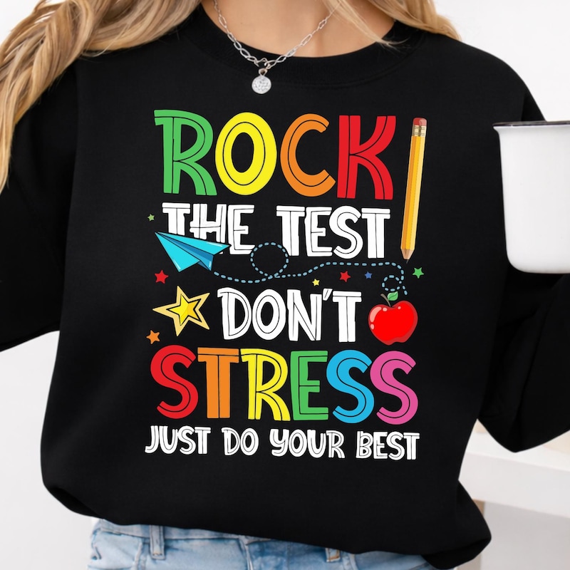 Rock the Test Clipart - Etsy