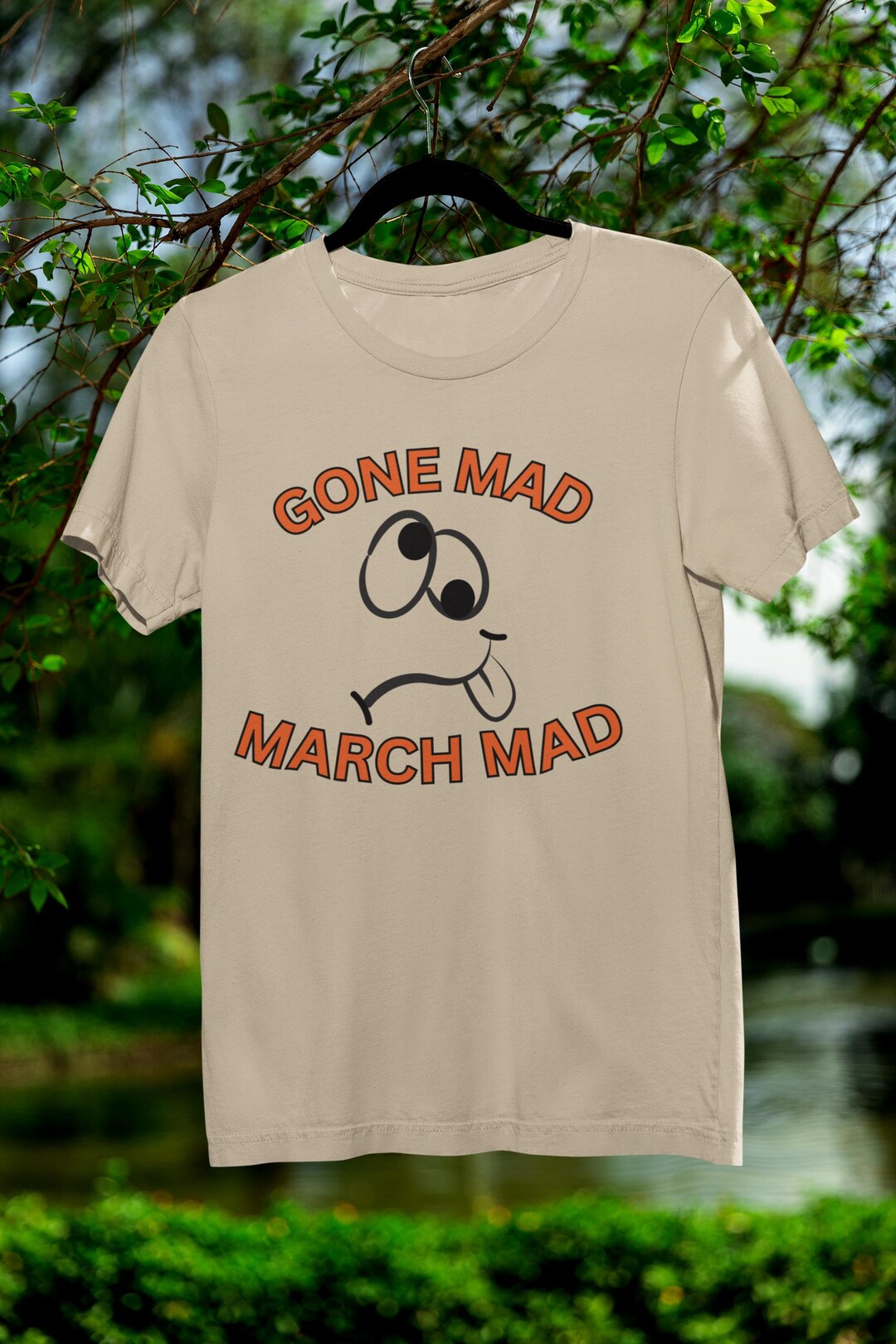 Funny March Mad Basketball Graphic Tee, Goofy Face Unisex T-shirt - Etsy