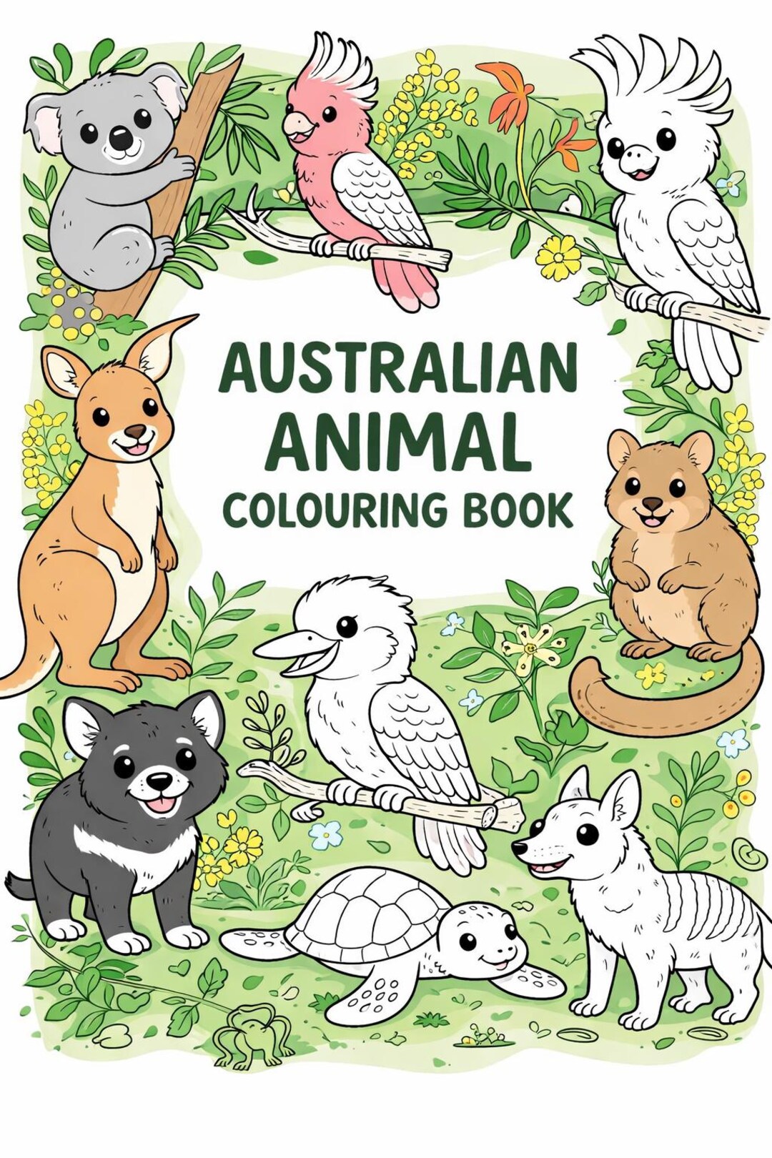 Australian Animal Colouring Book 18 Page - Etsy