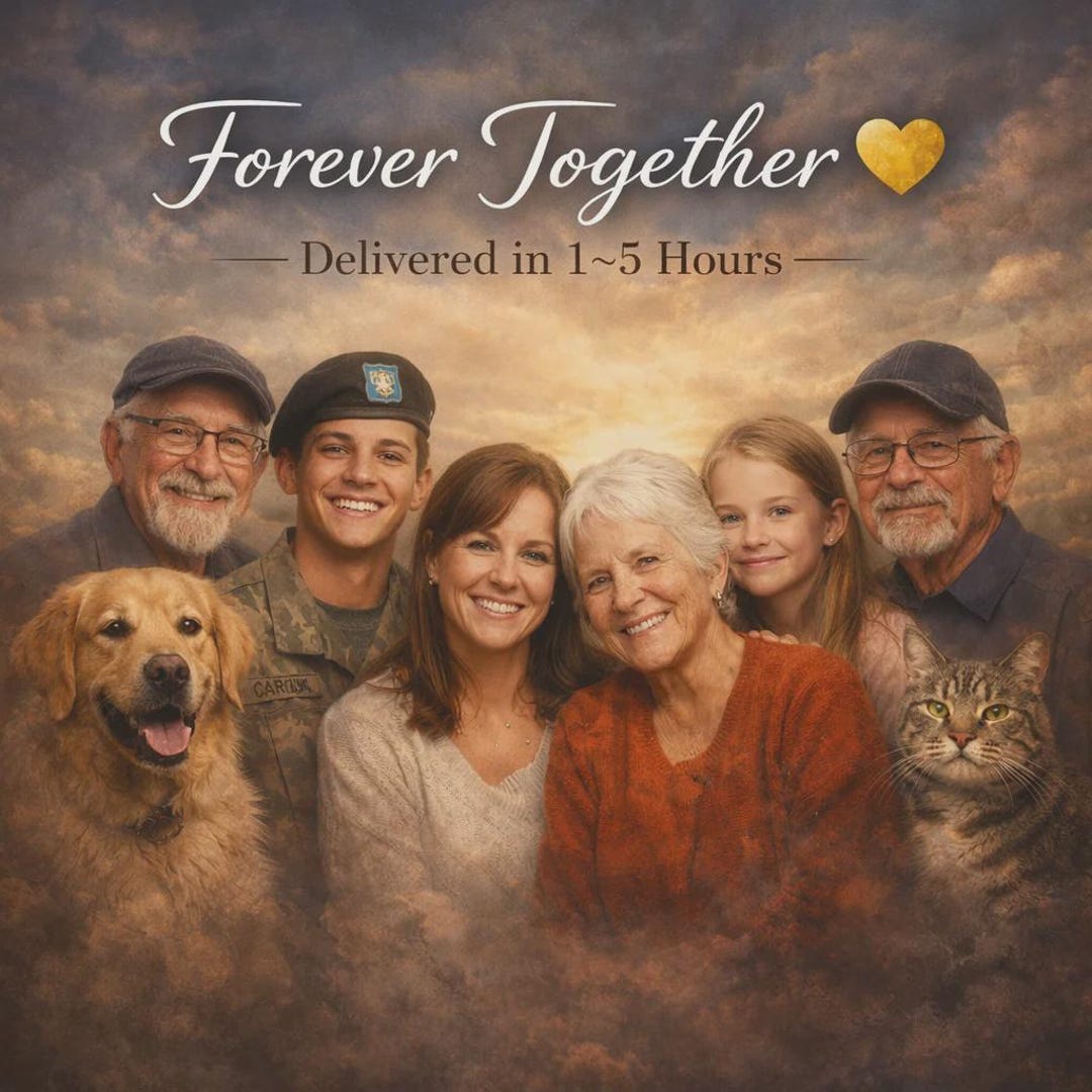 Custom Memorial Portrait From Photo | Personalized Remembrance Art for ...
