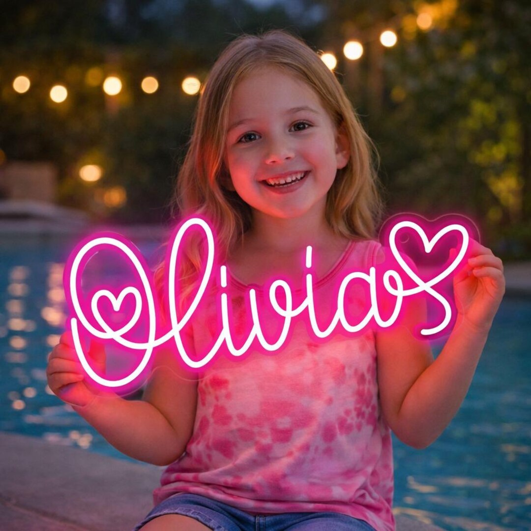 Custom Neon Sign, Personalized LED Neon Name Sign, Custom Text Neon ...