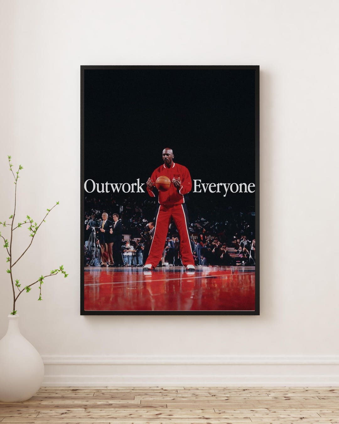 Michael Jordan “outwork Everyone” Motivational Basketball Poster - Etsy
