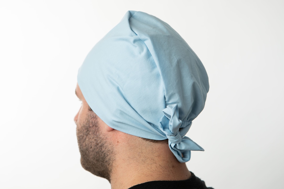 Baby Blue Medical Scrub Cap, Unisex Surgery Hat, Scrub Cap for Nurses ...