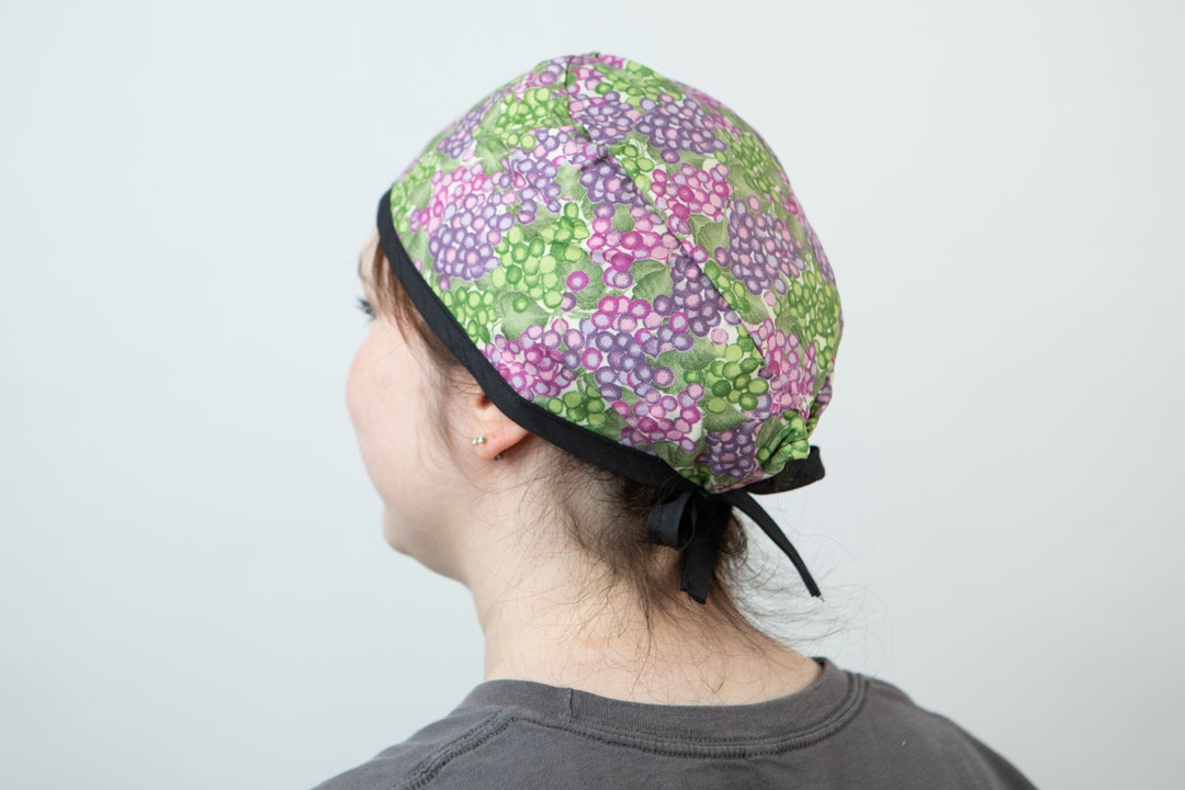 Grape Summer Scrub Cap, Pixie Hair Covering, Short Surgical Cap Gift ...