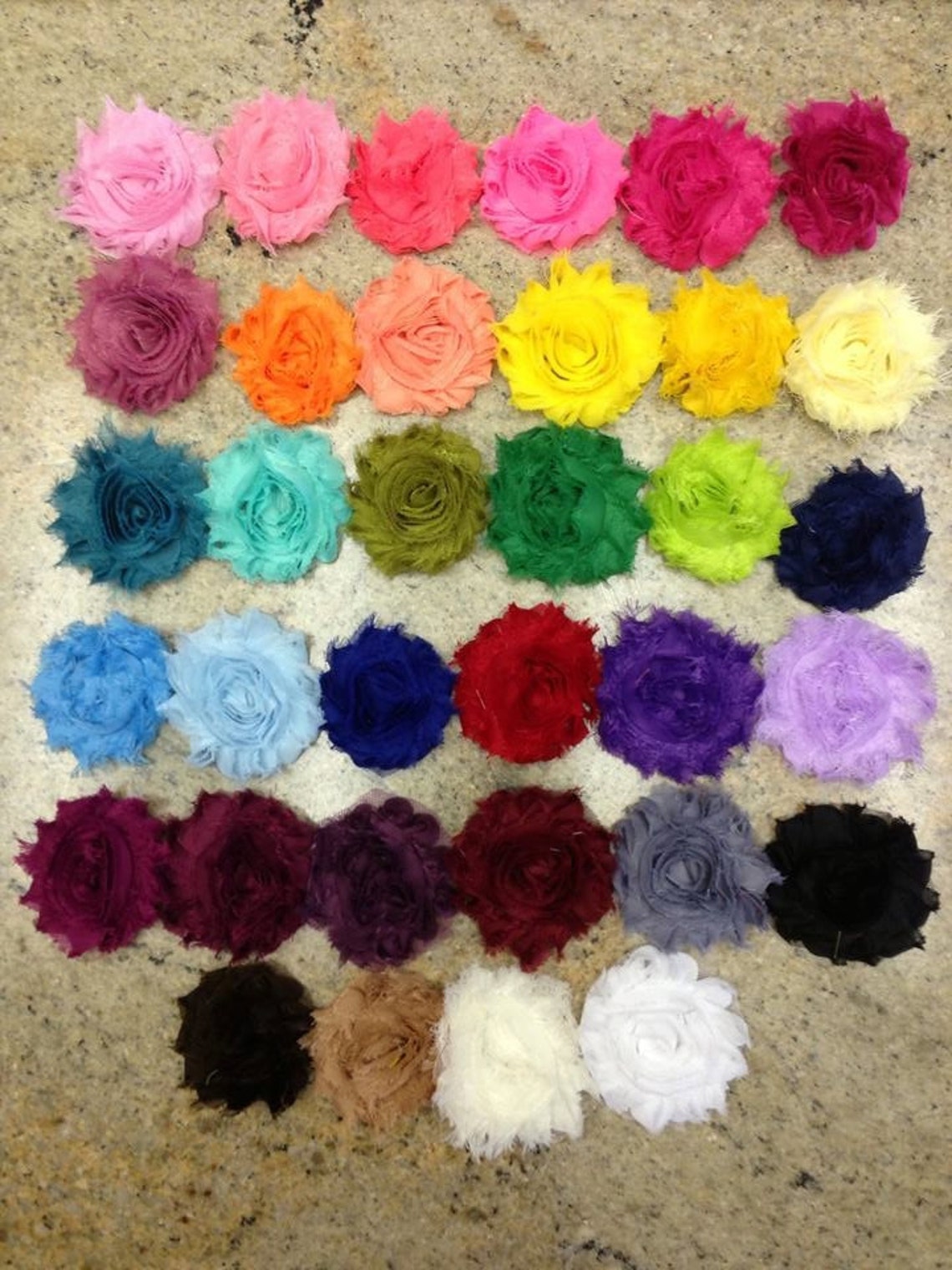 Set of 2- Shabby Chic -infant/newborn/girls Triple Flower Headbands ...