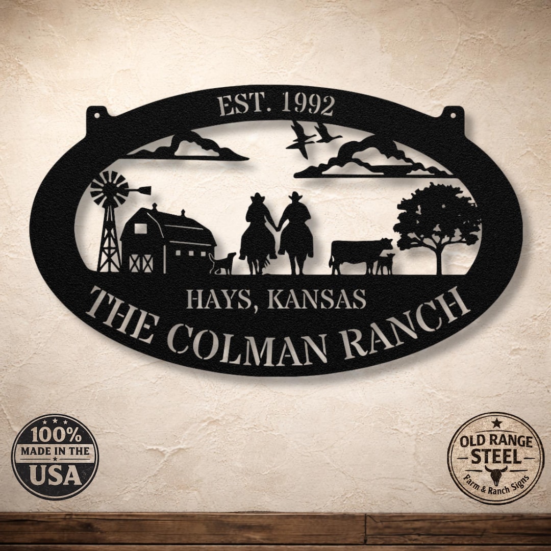 Custom Ranch Metal Sign – Personalized Western Ranch Sign | Custom ...