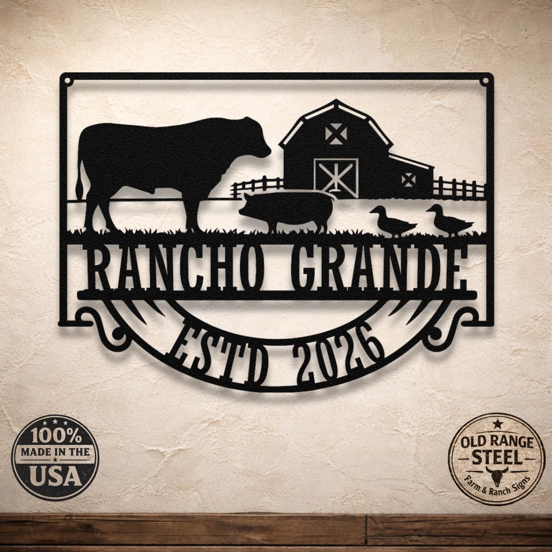 Custom Ranch Sign Metal – Personalized Farm & Ranch Sign | Custom Steel ...