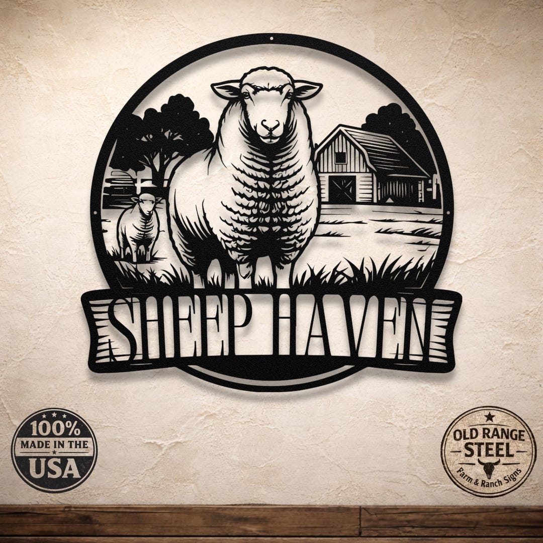 Custom Sheep Farm Sign Metal – Personalized Sheep Farm Sign | Custom ...