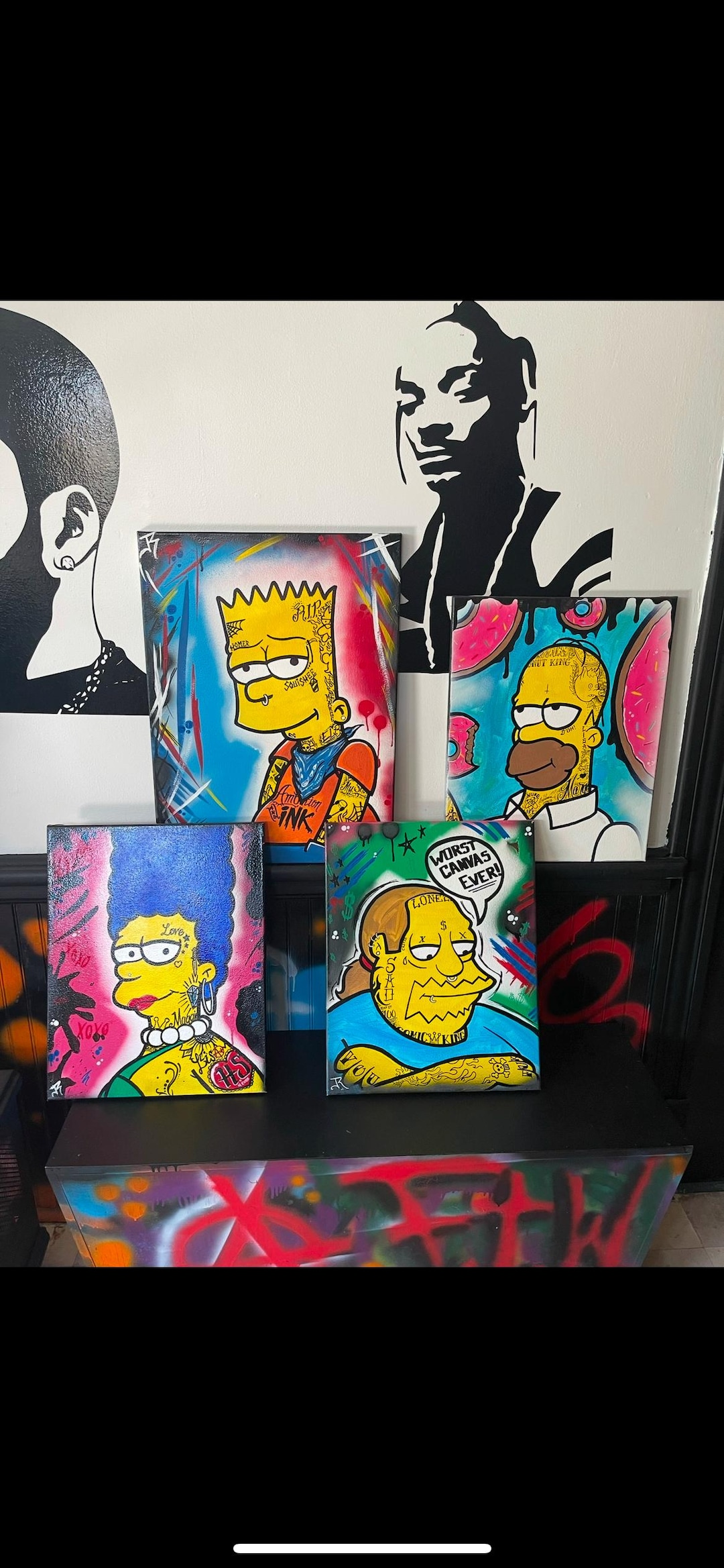 1 of 1 Set of Simpsons Paintings - Etsy