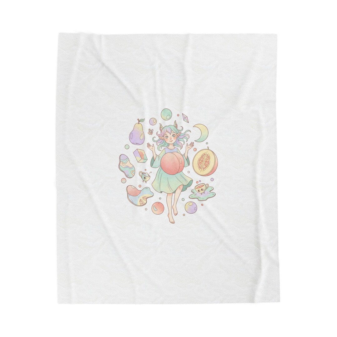 Micro-surreal Cute-weird Illustration Blanket | Weirdcore Surreal Art ...