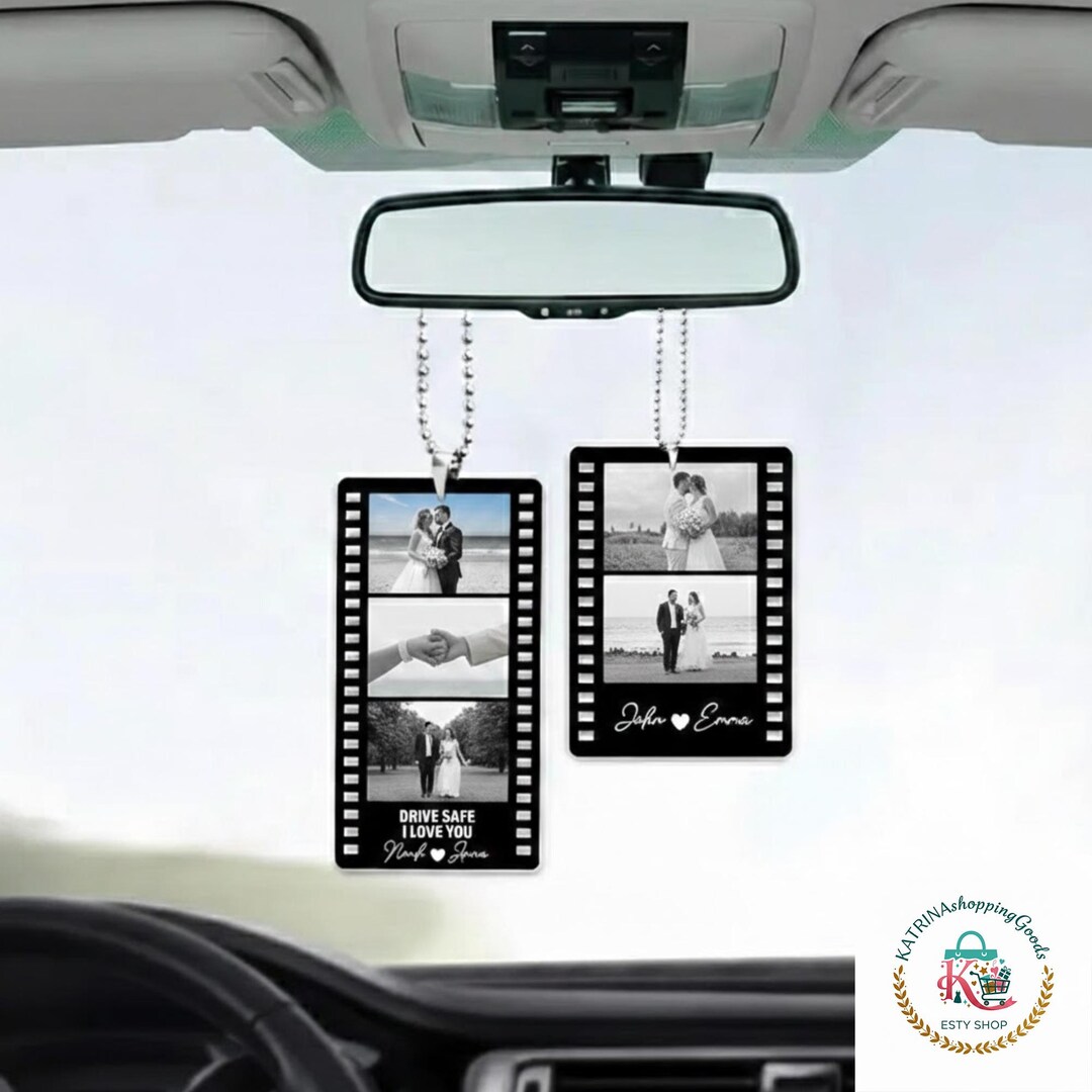 Personalized Photo Car Ornament, Valentine’s Day Gift for Him or Her ...