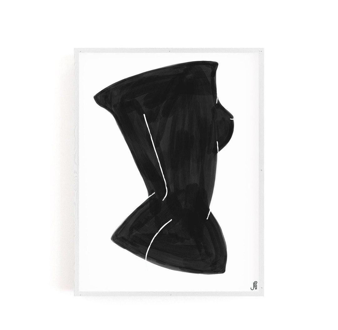 Abstract Female Form Art Print - Modern Silhouette, Minimalist Decor - Etsy