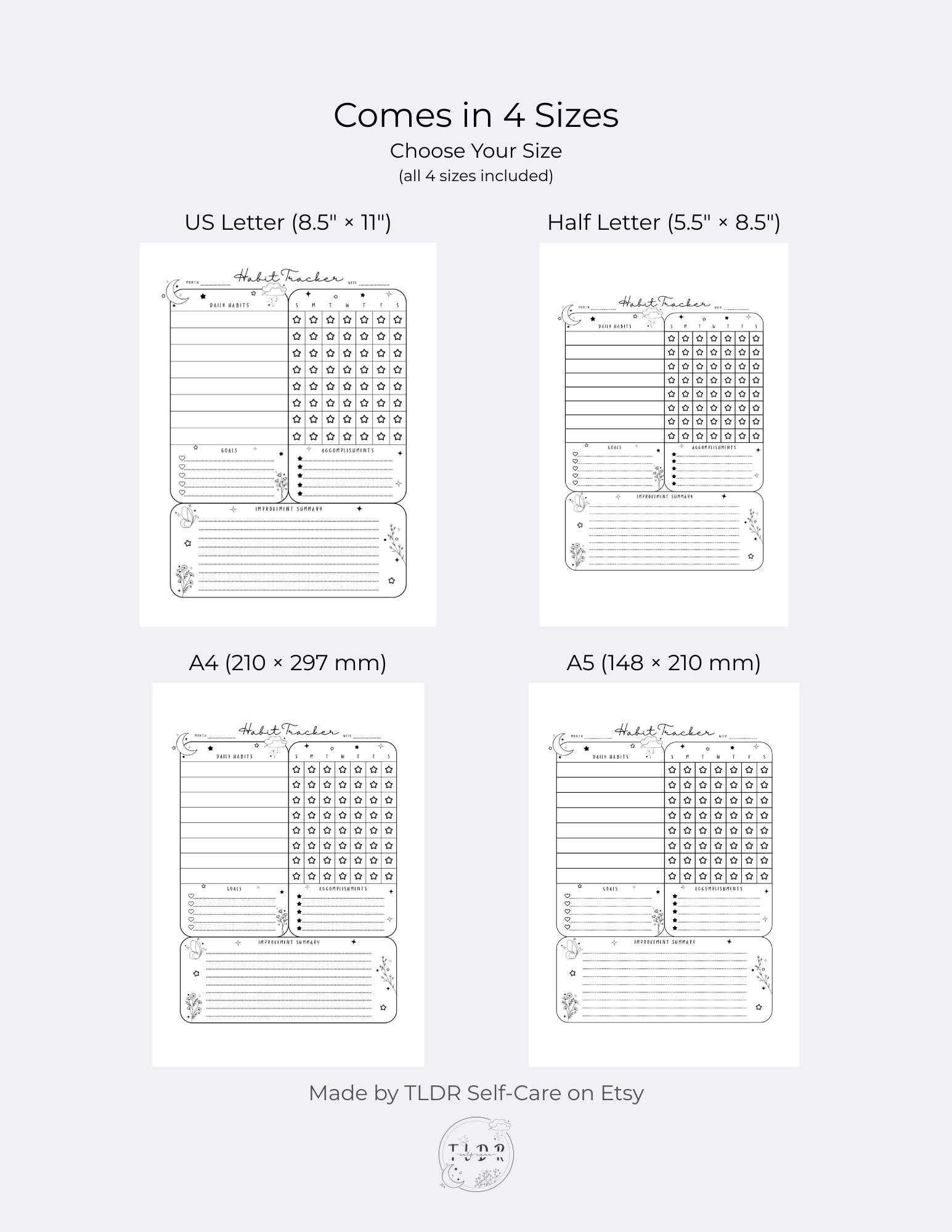 Undated Habit Tracker Printable | Gentle Weekly Habit Tracking | Quiet ...