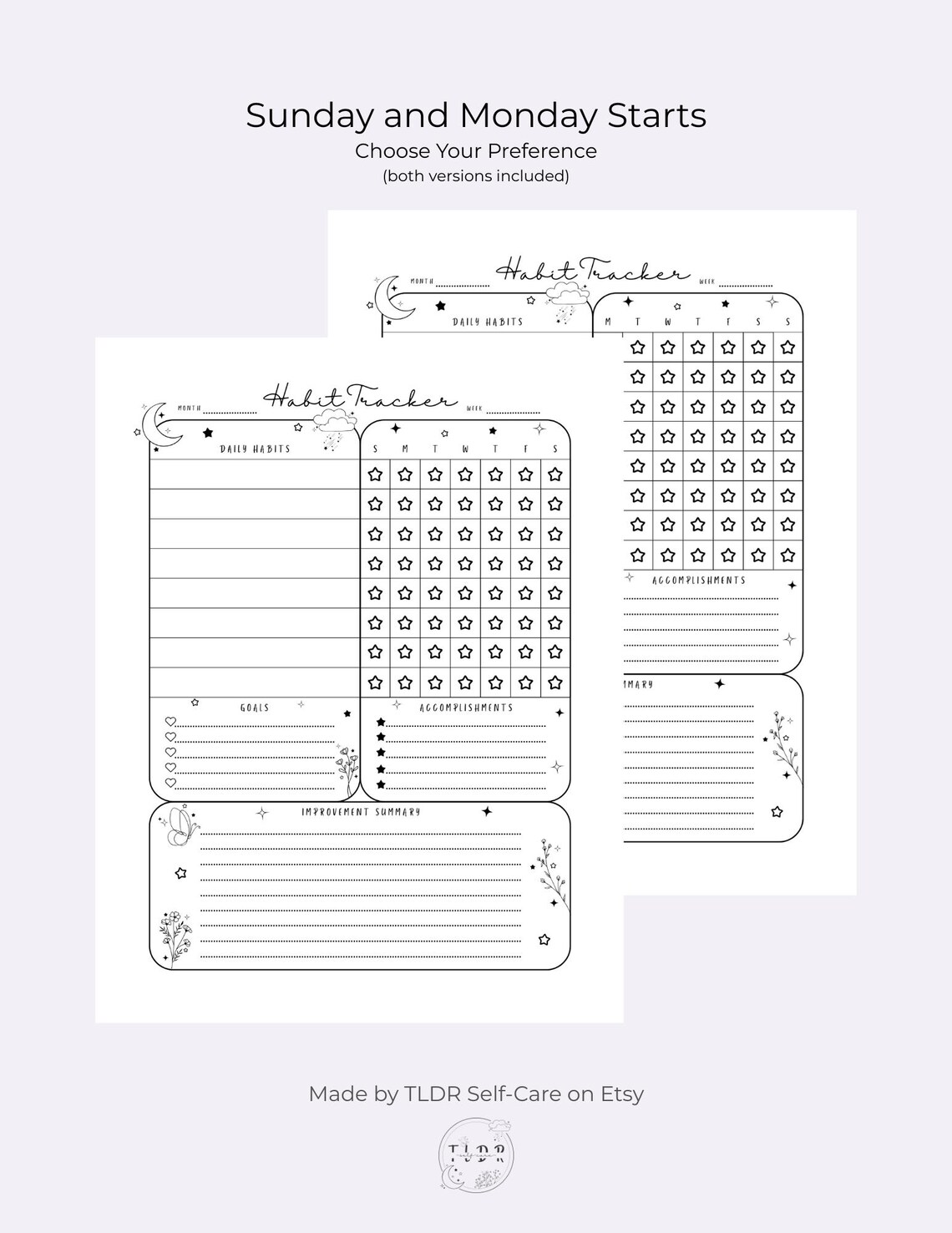 Undated Habit Tracker Printable | Gentle Weekly Habit Tracking | Quiet ...