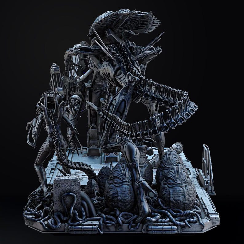Queen Alien Diorama STL File - Etsy