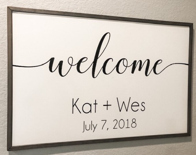 Personalized Welcome Sign Vinyl Decal | DIY Wood Signs | Welcome to Our ...