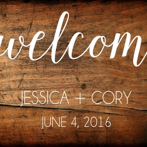 Personalized Welcome Sign Vinyl Decal DIY Wood Signs Welcome to Our ...