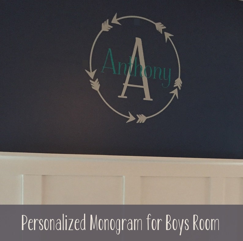 Monogram for Boys Monogram for Girls Personalized Arrow - Etsy
