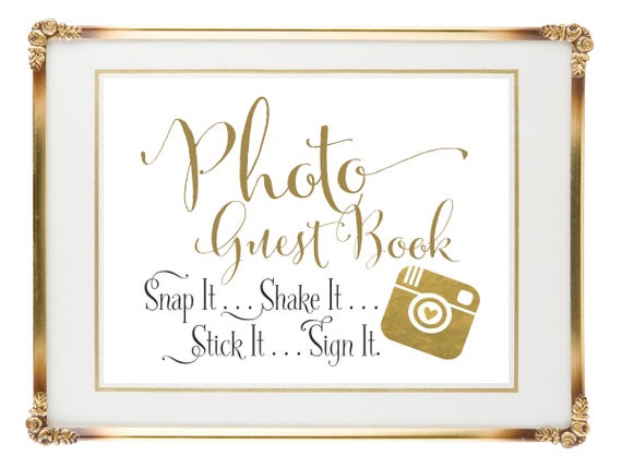Instant Camera Photo Guest Book Sign Photo Wedding Guest | Etsy