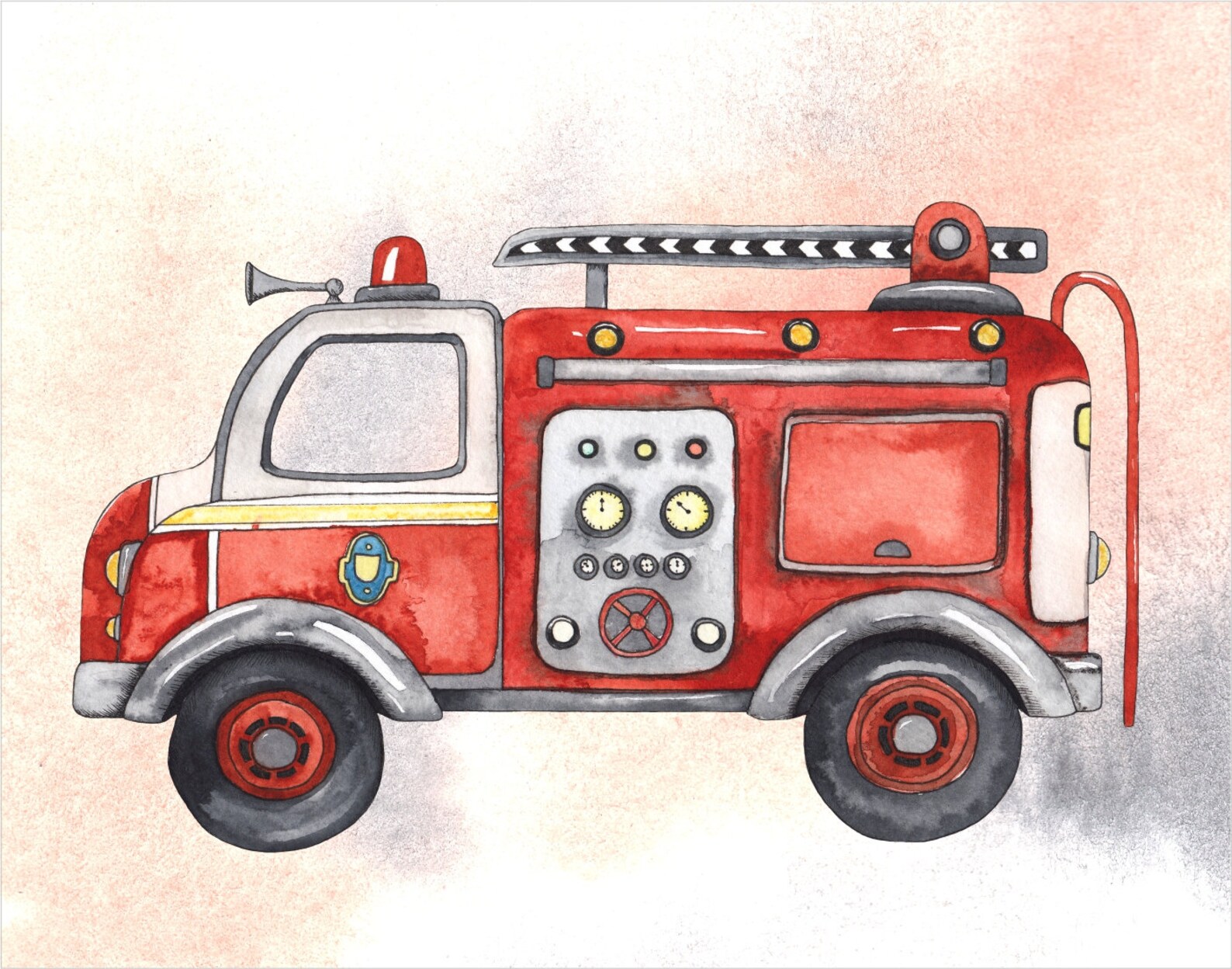 Emergency Vehicle Art Print Set DIY Digital Print Instant | Etsy