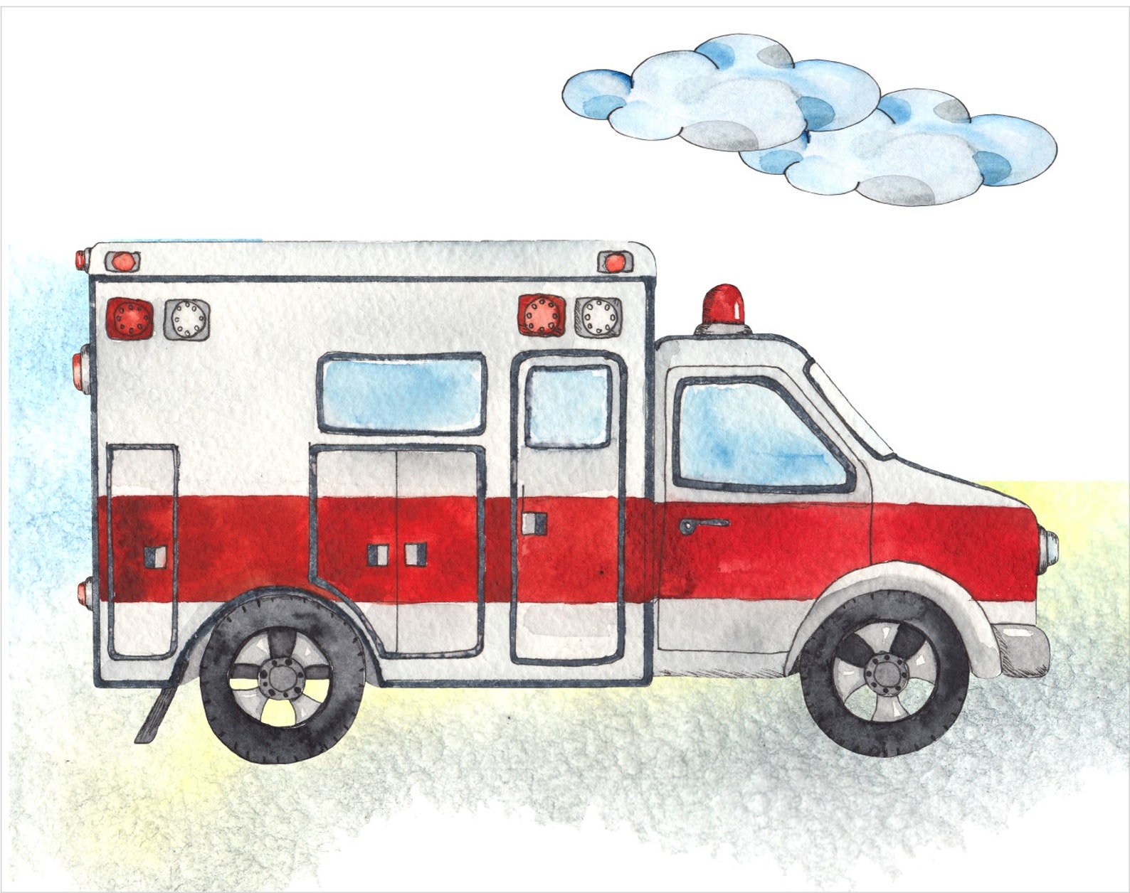 Emergency Vehicle Art Print Set DIY Digital Print Instant | Etsy