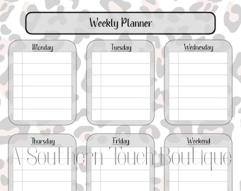 Gold Weekly Planner Printable. - Etsy