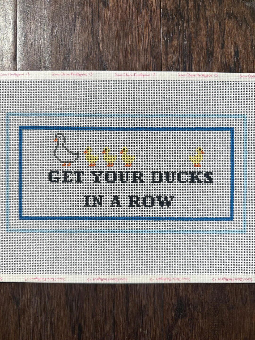 Get Your Ducks in a Row Cheeky Hand Painted Needlepoint Canvas - Etsy