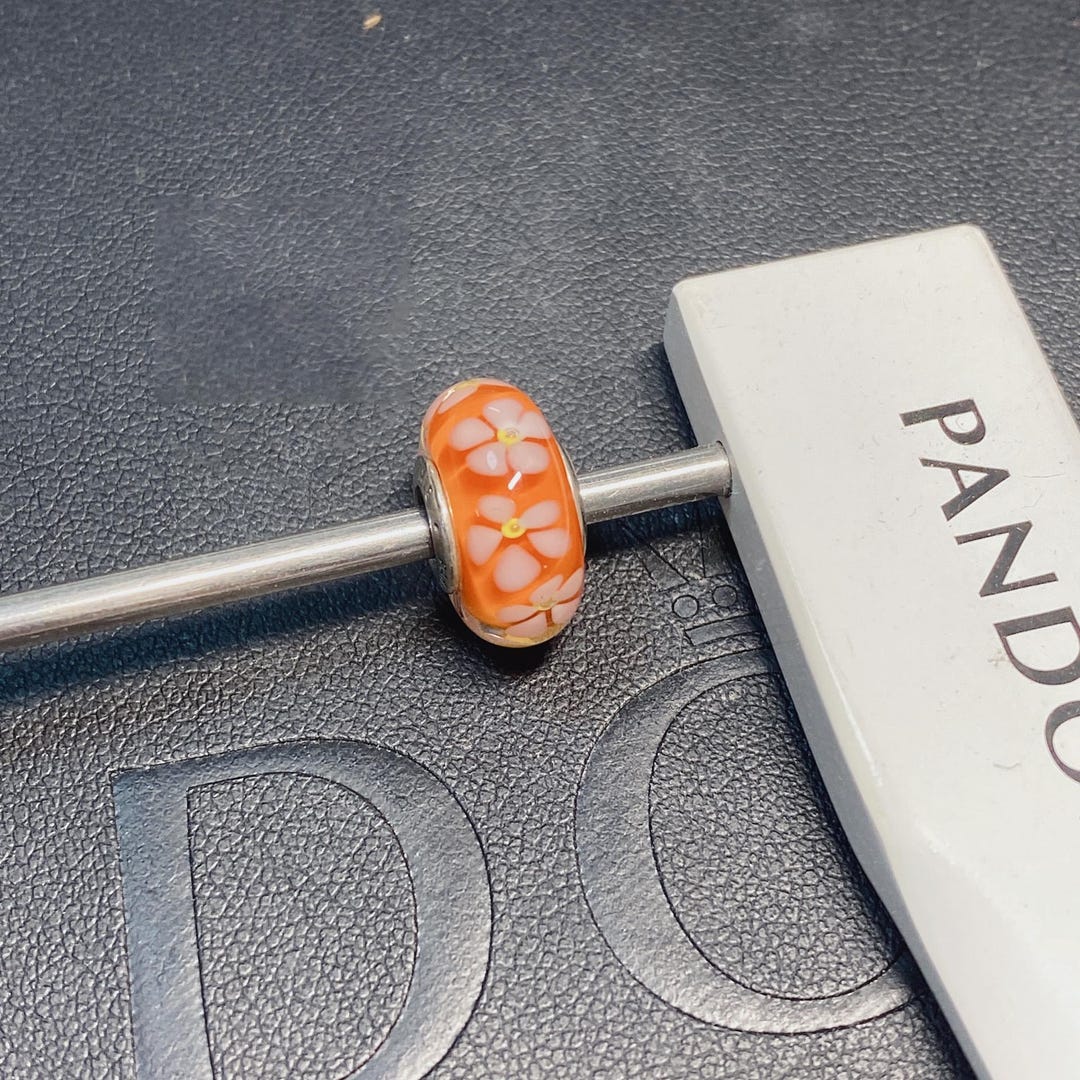Pandora Tropical Flower Murano Bead Charm - Etsy