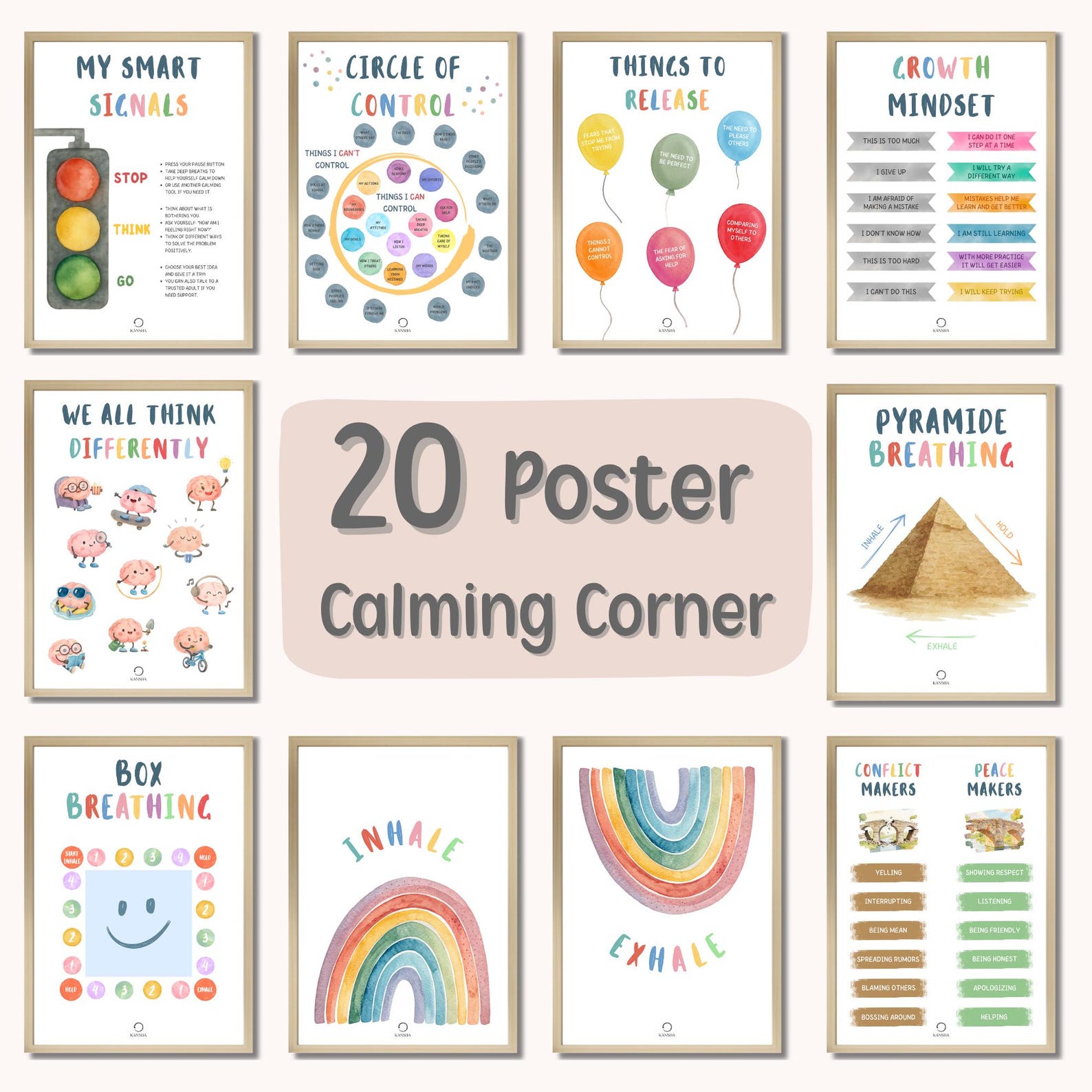 Calming Corner Posters for Kids | Calm Down Corner Decor | Emotional ...