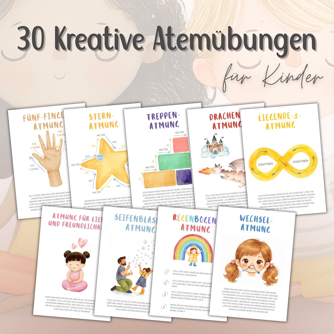 30 Breathing Exercises for Children | Mindfulness for Kindergarten and ...