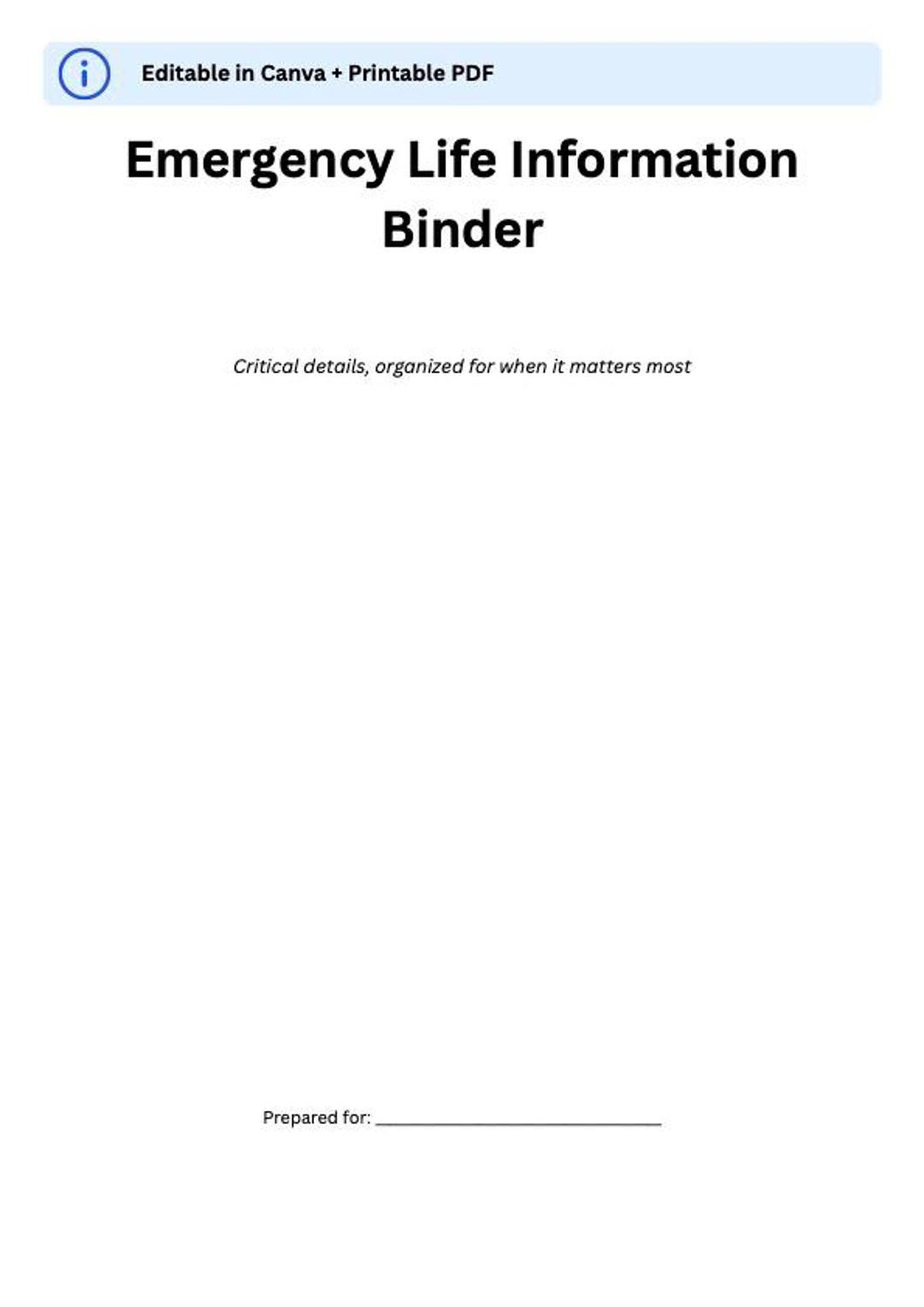 Plantilla de carpeta de emergencia, carpeta de emergencia, organizador ...