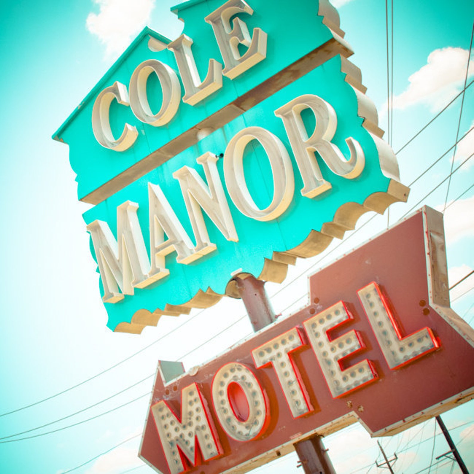 Dallas Texas Neon Sign Vintage Retro Roadside, Fine Art Photograph ...