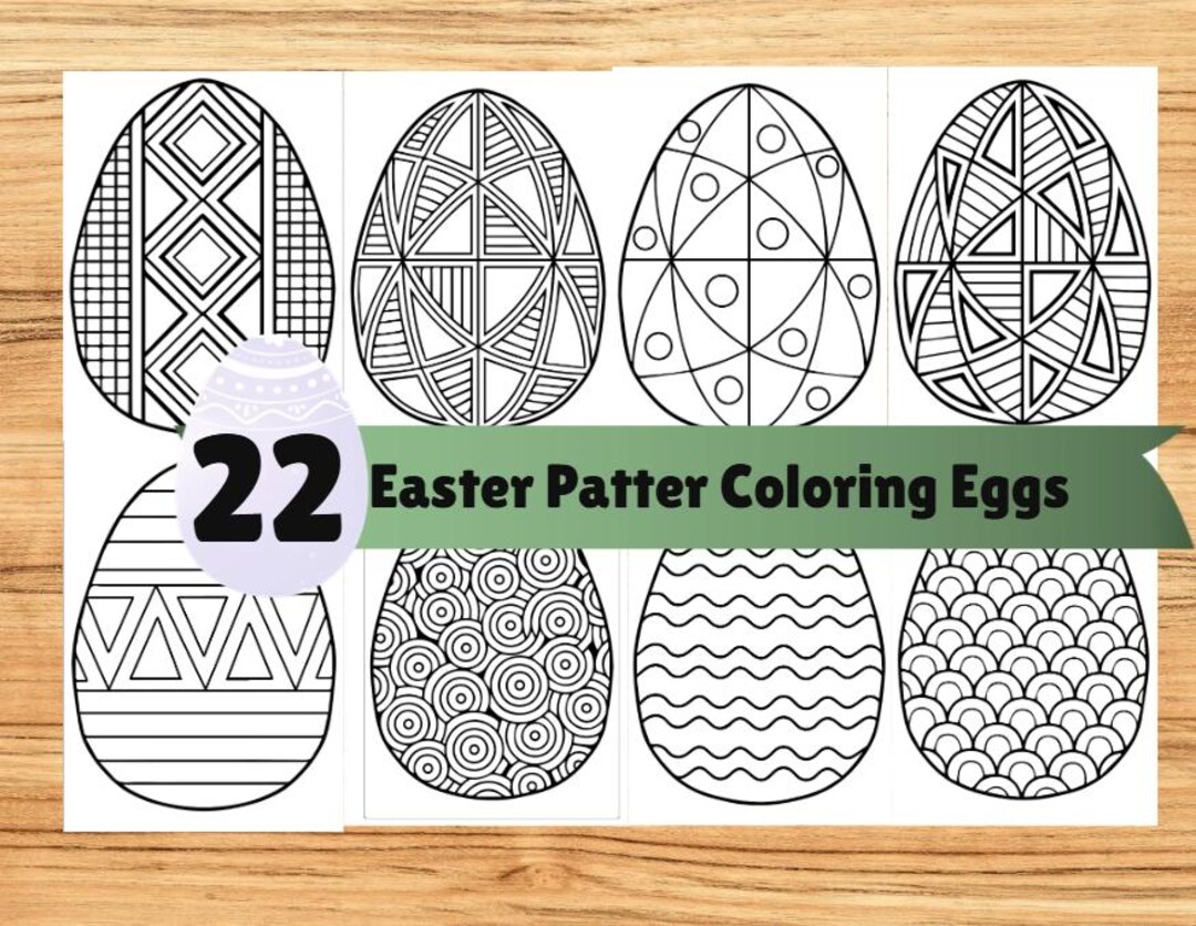 Easter Egg Coloring Pages Printable | Easter Coloring Patterns for Kids ...