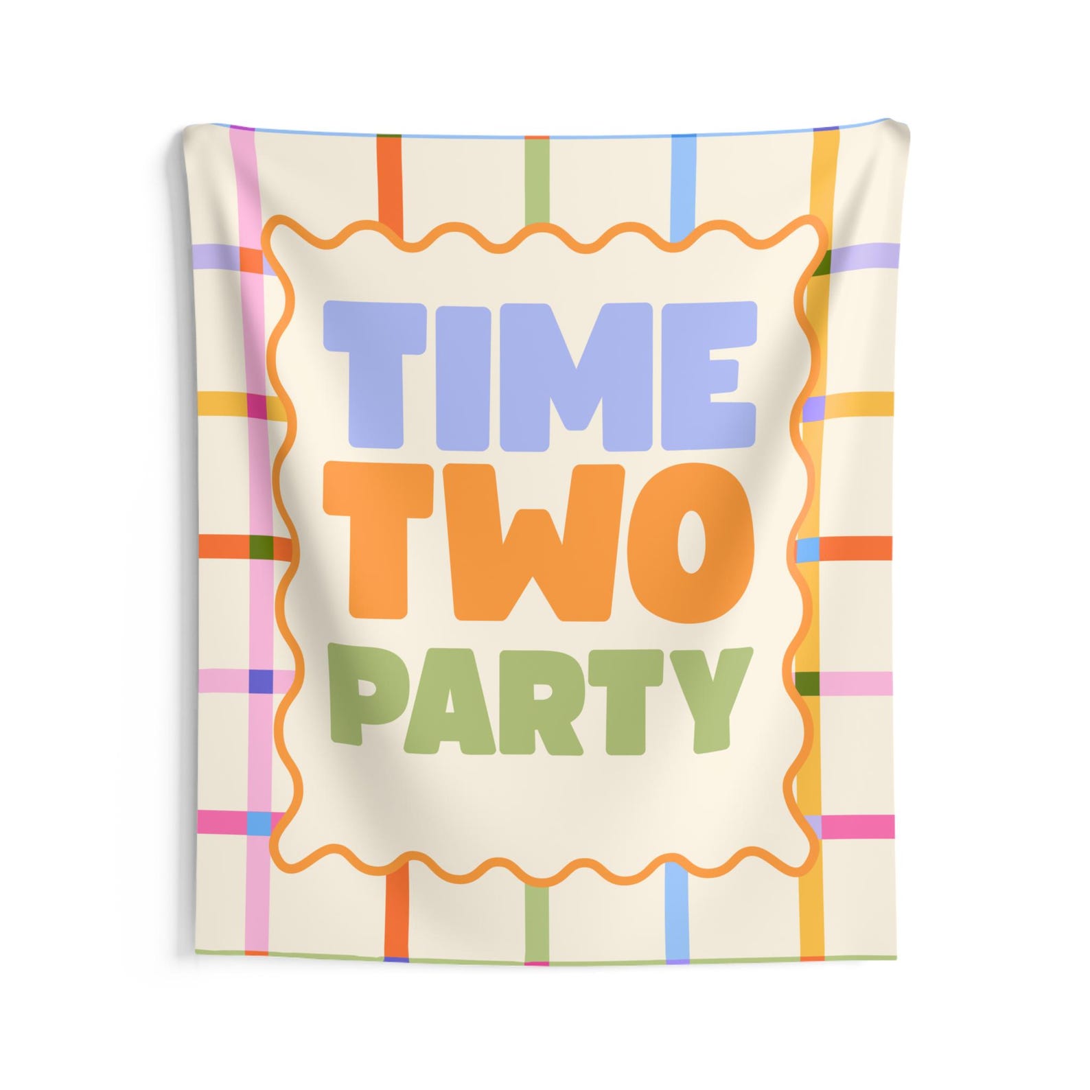 Time Two Party Second Birthday Backdrop | 2nd Birthday Banner ...