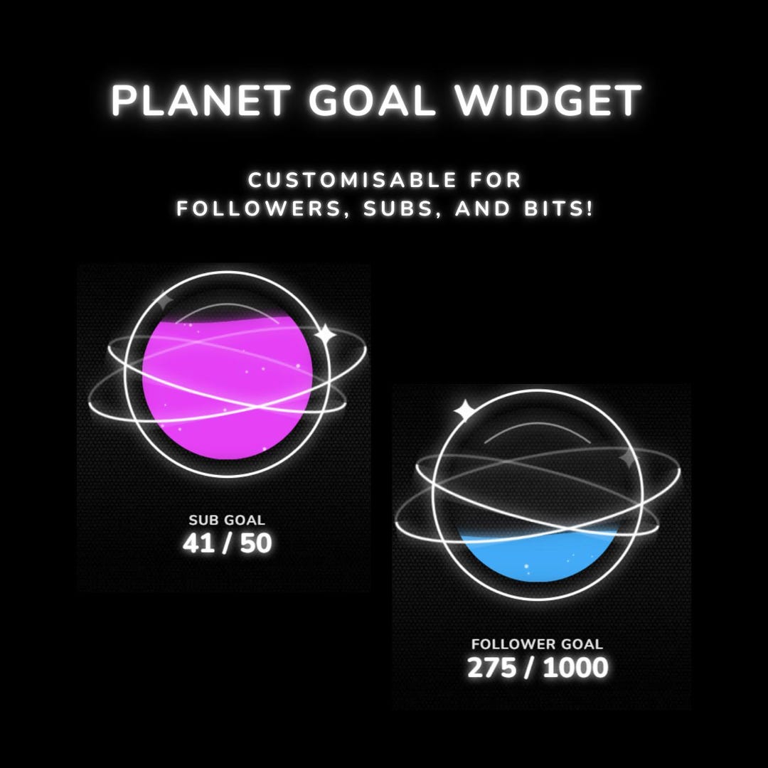 Animated Planet Goal Widget for Stream | Twitch, Streamelements, OBS ...