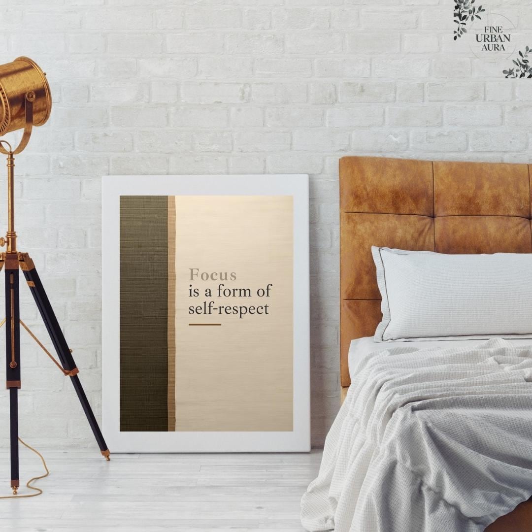 Focus is A Form of Self Respect Wall Art, Minimalist Office Decor ...