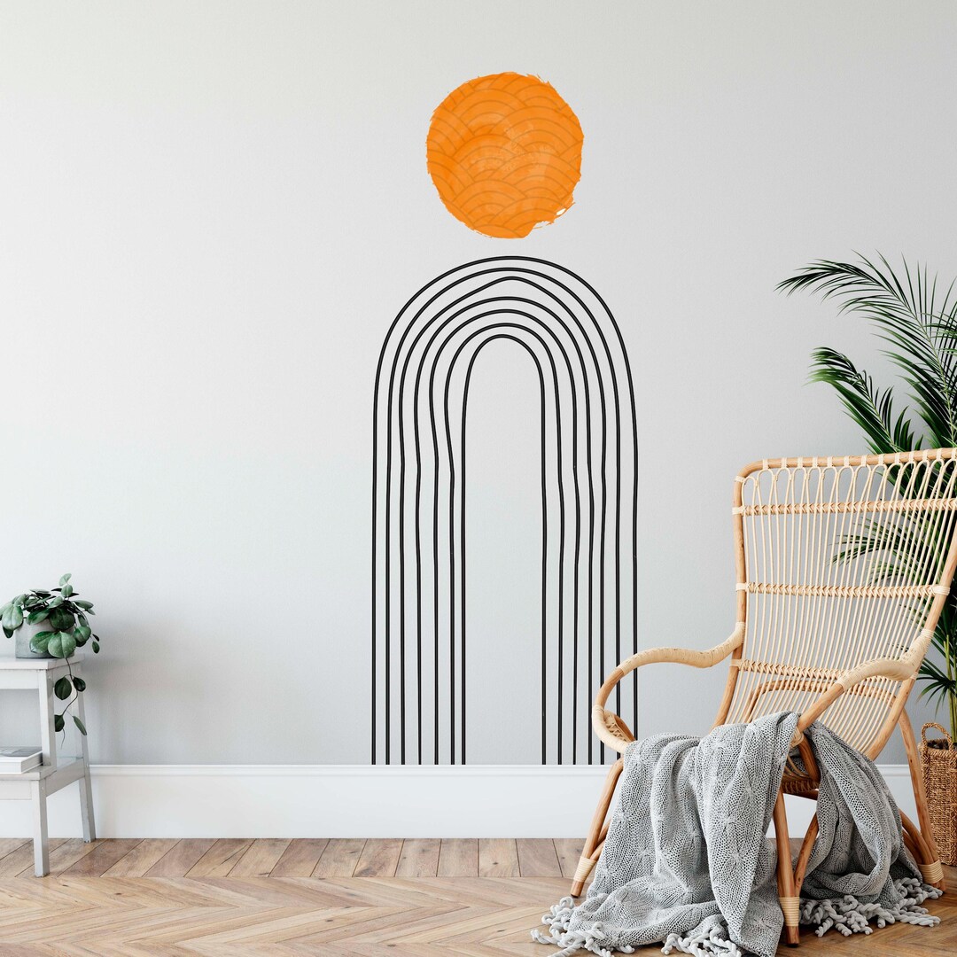 Arch Wall Decal - Abstract Shape and Line Art Wall Sticker - Etsy