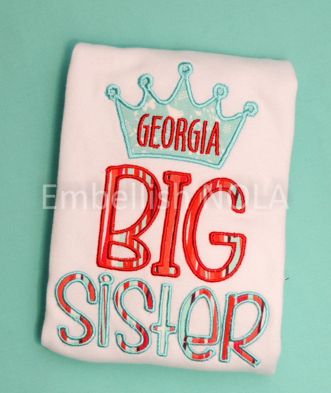 Big Sister Crown Applique Shirt | Etsy