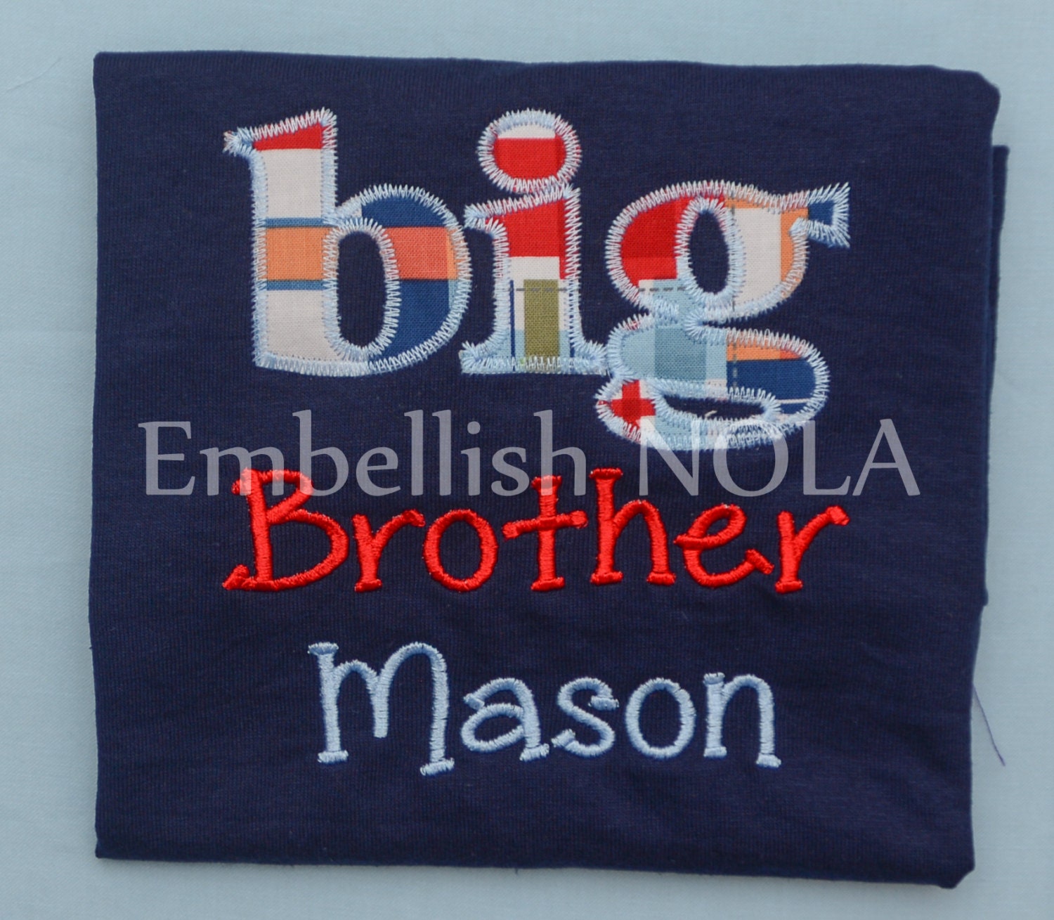 Big Brother Little Brother Big Bro Lil Bro Applique Letters - Etsy