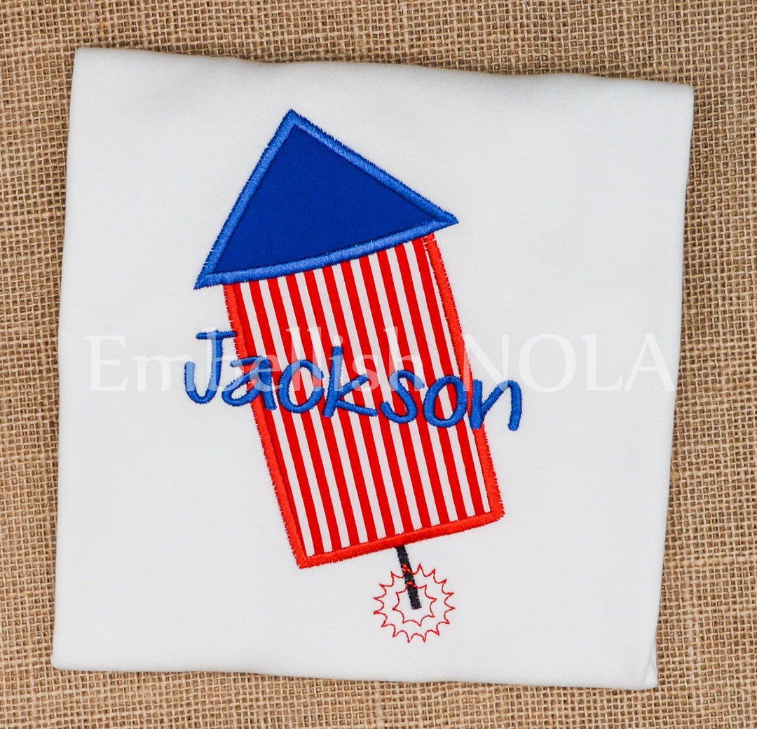 Firecracker Patriotic Red White and Blue Unisex Bubble or - Etsy