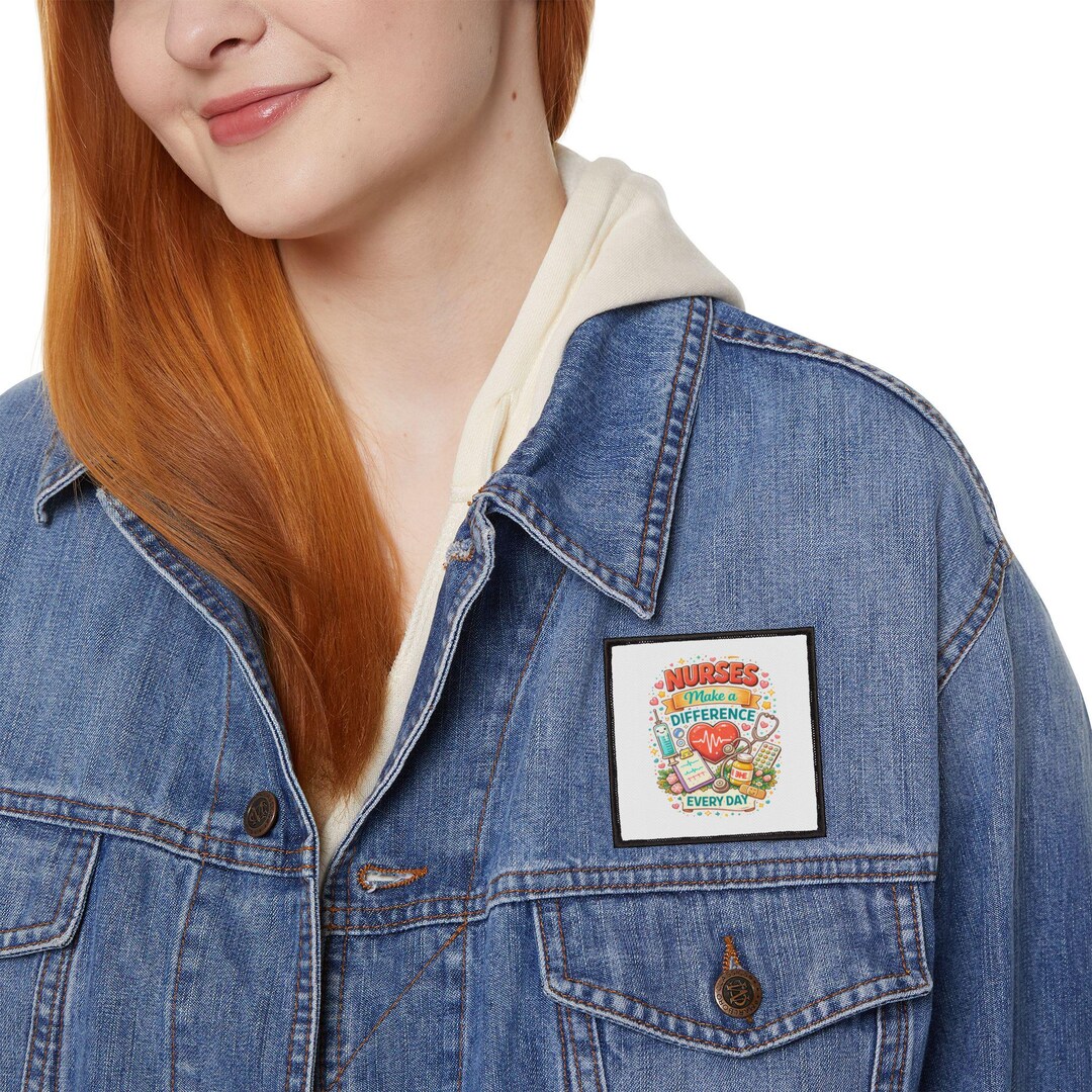 Nurses Make a Difference Every Day Iron-on Patch | Nurse Heart Medical ...