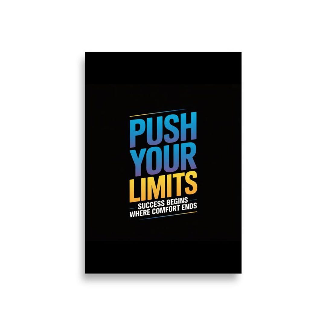 Push Your Limits Poster, Motivational Quote Art - Etsy
