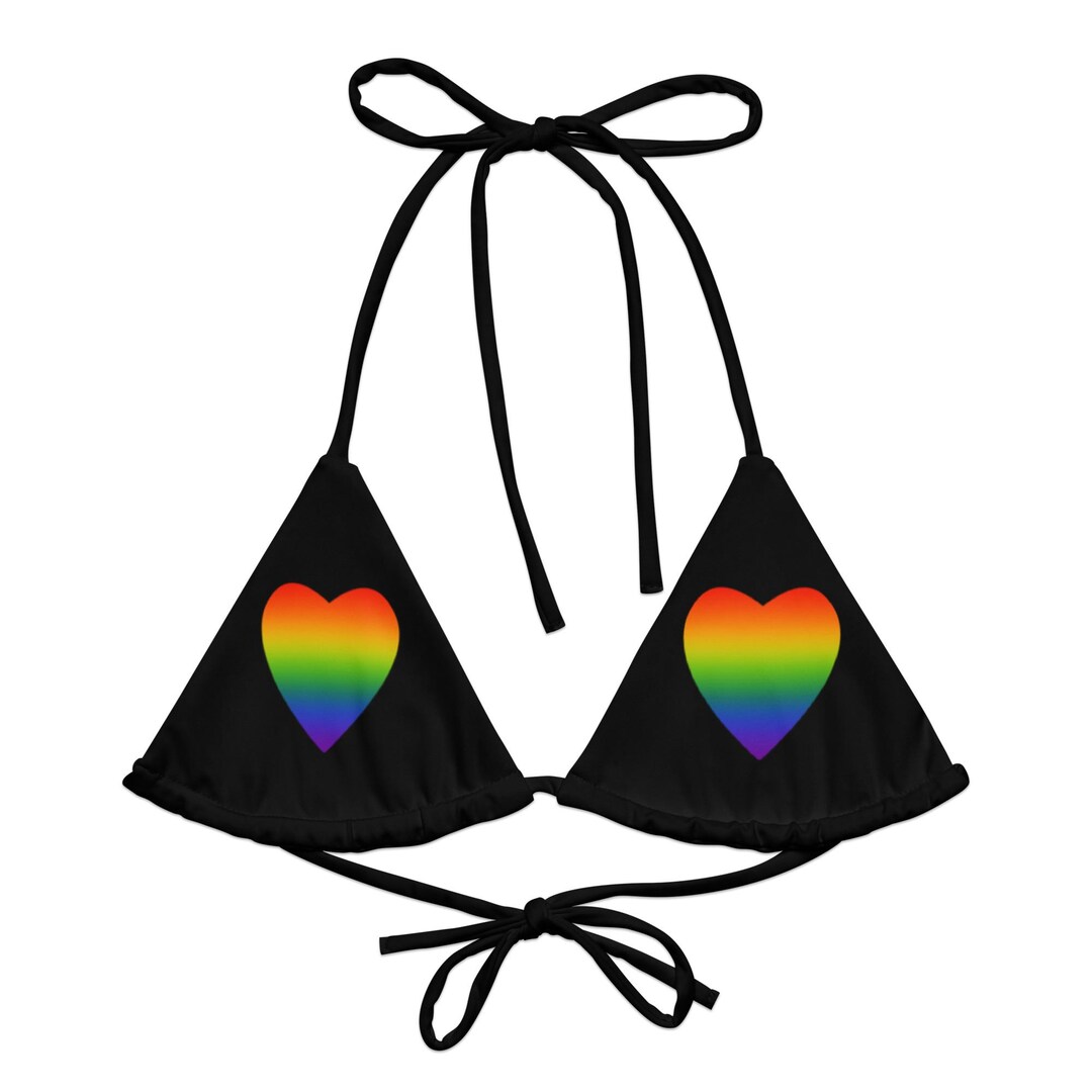 Rainbow Rave String Bikini Top|festival Top|outfit for Festival|rave ...