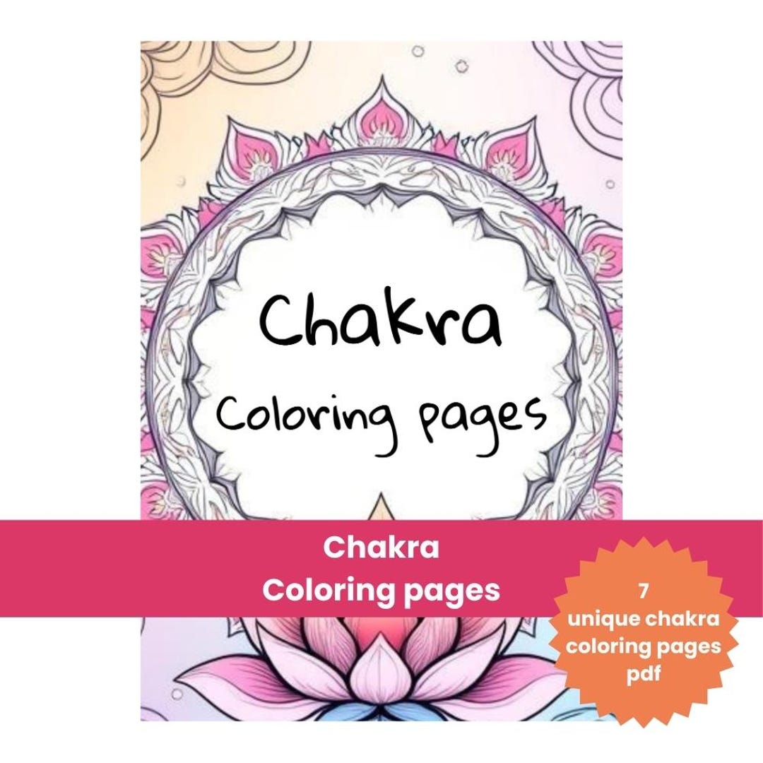 Chakra Coloring Pages - Etsy