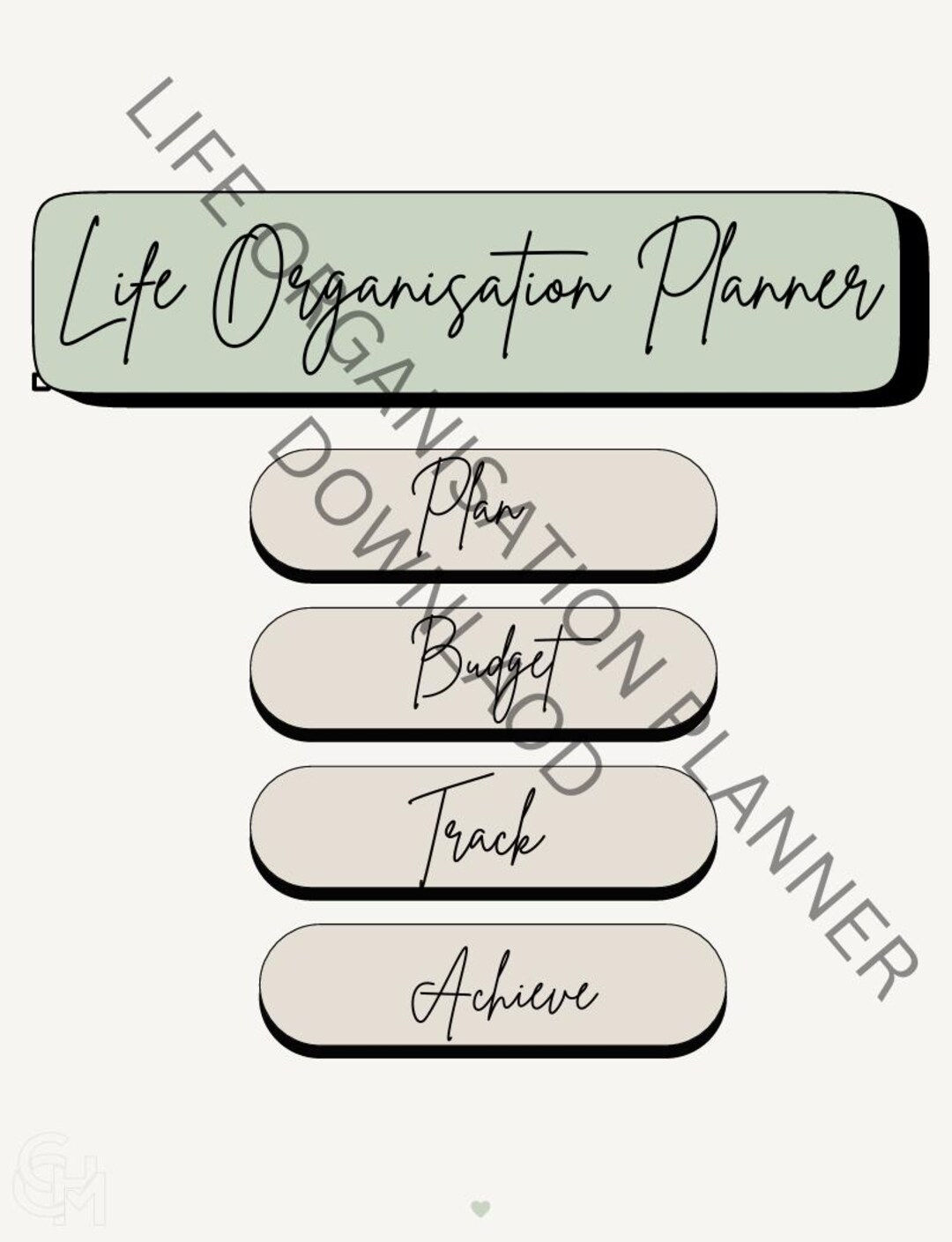 Life Organisation Digital Planner | Printable Planner Bundle | Daily ...