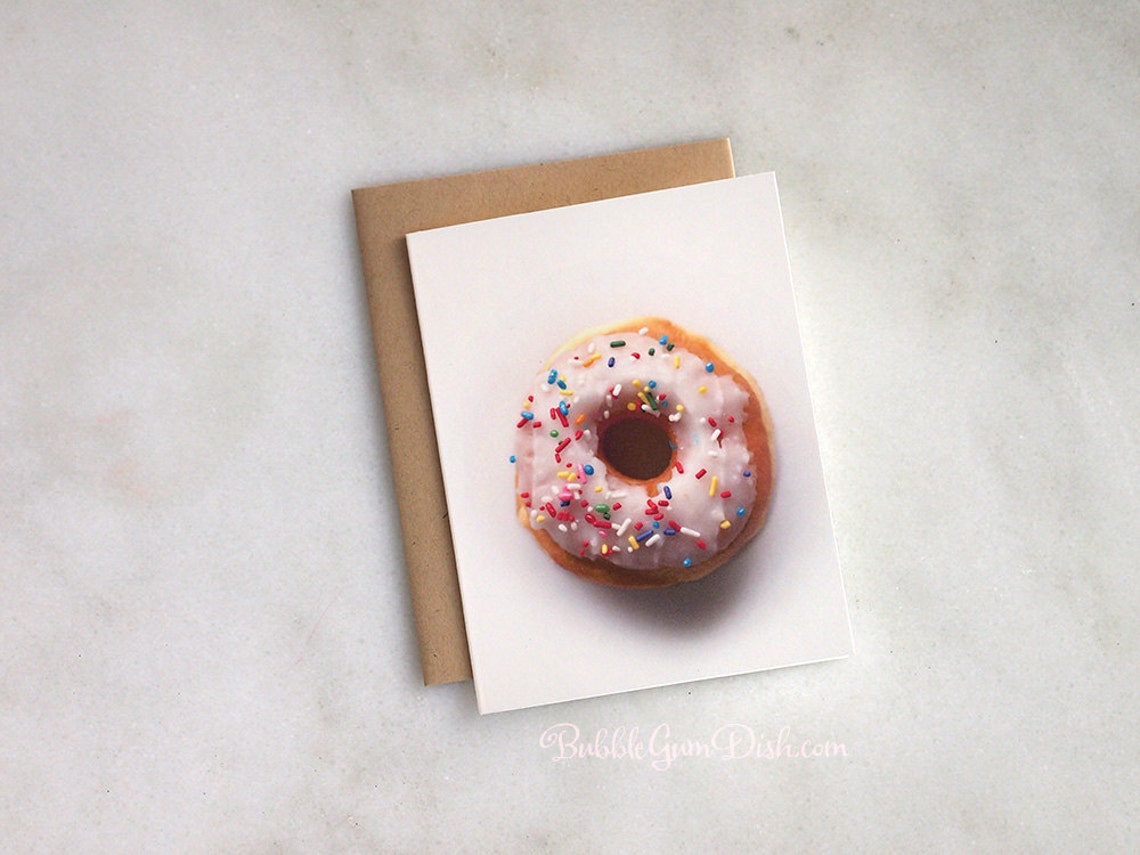 Cute Donut Card Greeting Donut Card Birthday - Etsy