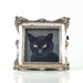 Mini Black Cat Fine Art Print Framed 3 X 3 - Etsy