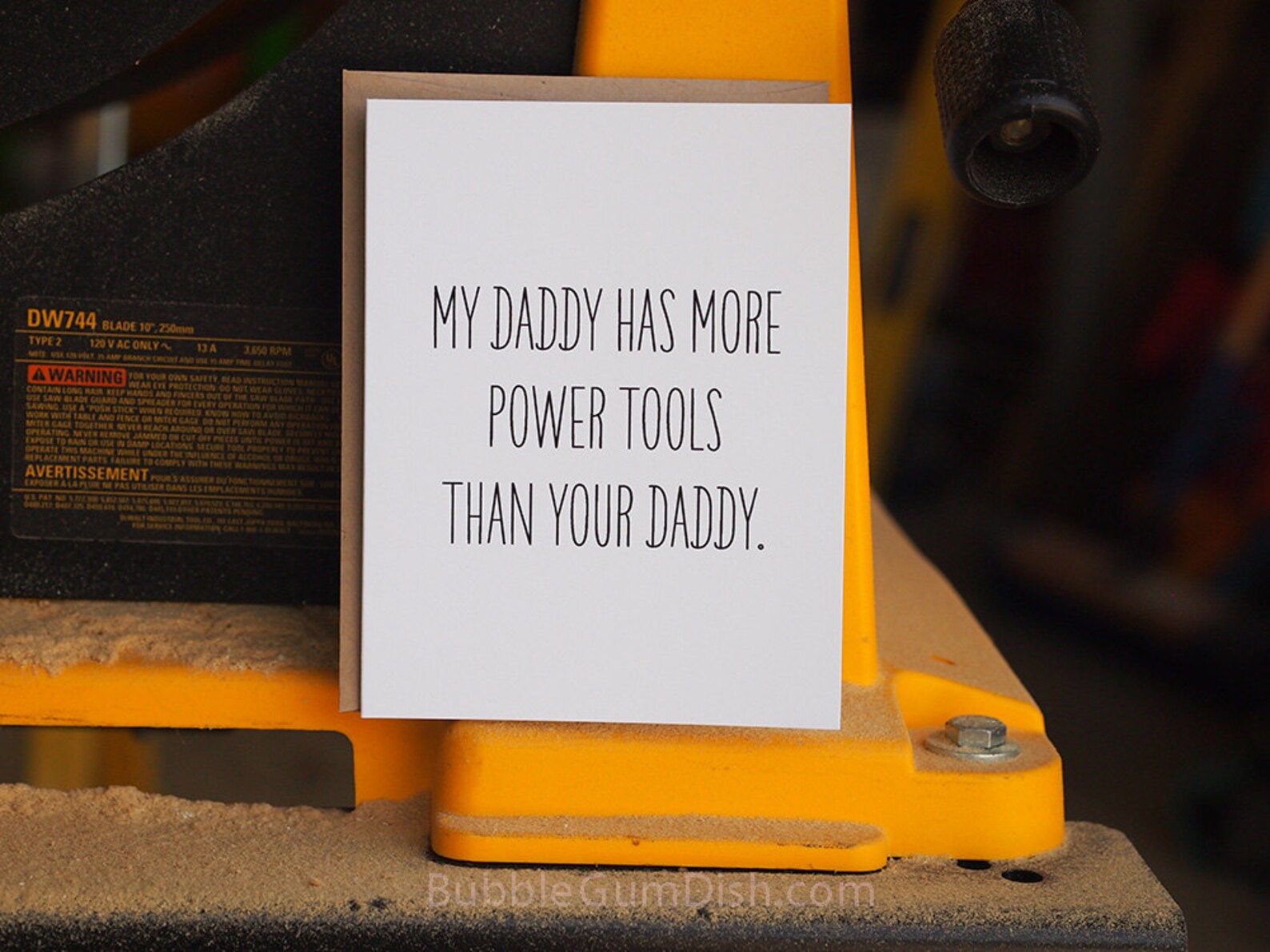 My Daddy Has More Power Tools Than Your Daddy A2 Note Card - Etsy