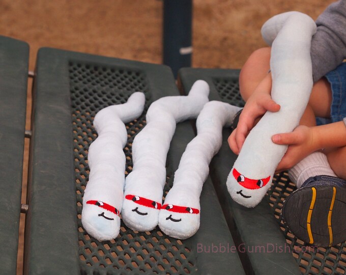 Stuffed Superhero Worm Wormy Wormie Plush Softie Toy Red Mask - Etsy