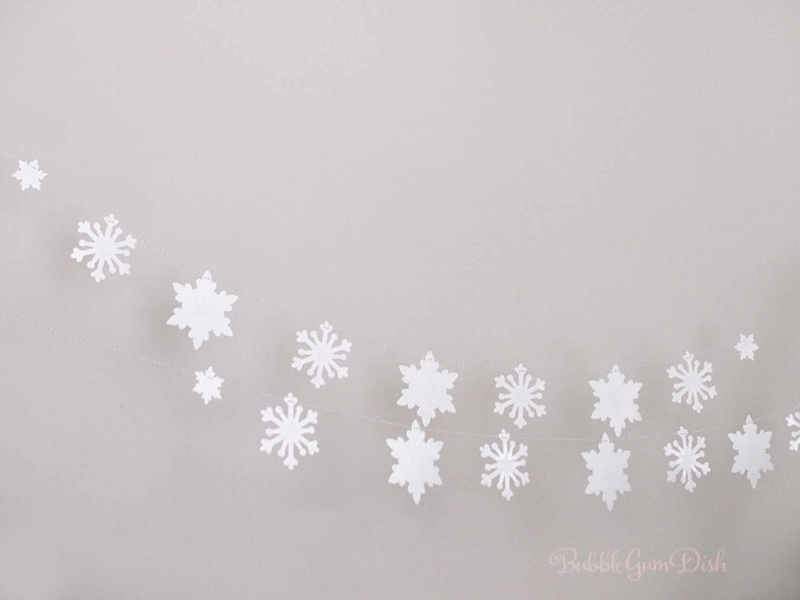 THREE Frozen Snowflake Garlands Glittered Christmas Buntings - Etsy